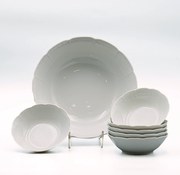 NATÁLIE, Kompotová souprava 7 dílů, bílý porcelán, Thun