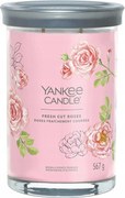 Yankee Candle vonná svíčka Tumbler ve skle velká velká Fresh Cut Roses 567g