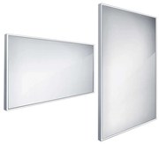 Nimco Zrcadla - Zrcadlo v rámu s LED osvětlením, 140x70 cm, hliník ZP 13008