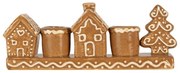 Keramický svícen perníkové chaloupky Gingerbread Cott - 21*4*8 cm