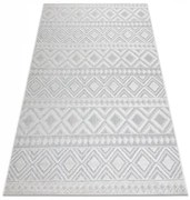 koberec Strukturální SOLE D3851 Boho, diamanty   ploché tkaní béžový velikost 180x270 cm | krásné koberce cz