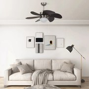 vidaXL Stropní ventilátor se světlem 76 cm světle hnědý [51489] Barva: tmavě hnědá