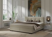 XXXLutz POSTEL BOXSPRING, 200/200 cm, béžová MID.YOU - Manželské postele - 002784001239