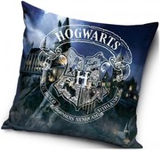 Polštář Harry Potter - motiv Škola čar a kouzel v Bradavicích - 40 x 40 cm