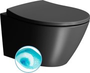 GSI GSI, MODO závěsná WC mísa, Swirlflush, 37x52 cm, černá dual-mat, 981626