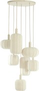 Krémové závěsné svítidlo s textilním stínidlem ø 50 cm Tufia – Light & Living