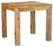 Indický nábytek - Jídelní stůl Hina  80x80 z mangového dřeva Mango natural