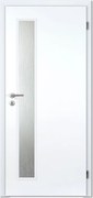 Doornite Basic Interiérové dveře Vertika, 80 P, 80 × 197 cm, lakované, pravé, bílé, prosklené