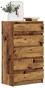 Zásuvková komoda old wood 60 x 36 x 103 cm kompozitní dřevo