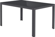 Livarno® Hliníkový stůl se skleněnou deskou Houston/Toronto, šedá