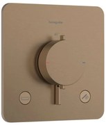 Hansgrohe Ecostat Comfort Q - Termostatická baterie pod omítku, pro 2 spotřebiče, kartáčovaný bronz 33717140