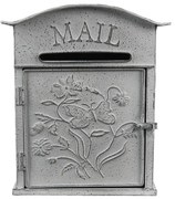Světle šedá retro poštovní schránka Mail - 26*10*31 cm