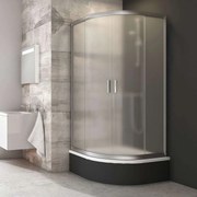 Ravak Blix - Čtvrtkruhový sprchový kout čtyřdílný BLCP4-80 Sabina, 78-80 cm, satin/sklo Grape 3B240U40ZG