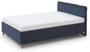 Tmavě modrá čalouněná dětská postel s úložným prostorem s roštem 140x200 cm Fun – Meise Möbel