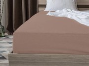 Jersey prostěradlo EXCLUSIVE světle hnědé 180x200 cm, 100% bavlna