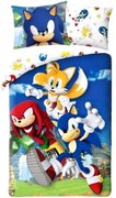 Souprava ložního povlečení Ježek Sonic - 100% bavlna - 70 x 90 cm + 140 x 200 cm