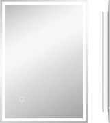 HOMCOM LED koupelnové zrcadlo 80x60cm, nástěnné, bez mlhy, s dotykovým spínačem, IP44 pro moderní koupelny | Aosom.de