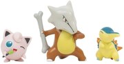 Pokemon battle figure set 3-pack - cyndaquil, jigglypuff, marowak, 5-8cm