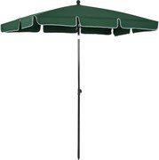 Aluminiový zahradní slunečník Outsunny 198x130x245 cm obdélníkový slunečník se sklopnou funkcí pro terasu a zahradu Zelený | Aosom