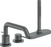 Hansgrohe Tecturis S - Baterie na okraj vany, 3-otvorová instalace, sBox, kartáčovaný černý chrom 73447340