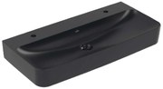 Villeroy & Boch Finion - Dvojumyvadlo 100x47 cm, bez přepadu, 2 otvory pro baterie, CeramicPlus, Pure Black 41681LR7