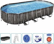 Bestway Bazénový set oválný 7,32 x 3,66 x 1,22 m