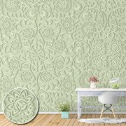 nilavel.cz 3D tapeta navazující „Pastelová zelená harmonie“ – svěžest a klid pro váš interiér vliesová strukturovaná 120 x 260 cm