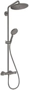 Hansgrohe Croma Select S - Sprchový set Showerpipe 280 s termostatem, EcoSmart, kartáčovaný černý chrom 26891340