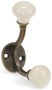 Krémový kovový nástěnný věšák 3 cm – Rex London