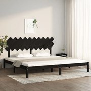 Rám postele černý 200 x 200 cm masivní dřevo 3104892