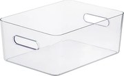 Smartstore COMPACT Úložný box L, 41 × 28,7 × 15,5 cm, 15,4 l, transparentní