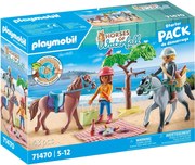 Set figurek a příslušenství playmobil 71470 jízda na koni s amelií a benem na pláži