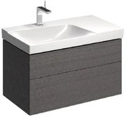 Geberit Xeno 2 - Skříňka pod umyvadlo 90 cm s odkládací plochou, zásuvka s LED svítidlem, šedá 500.515.43.1