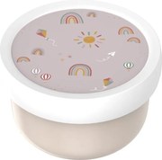 Béžový plastový dětský svačinový box Sunshine &amp; Rainbow – Mepal