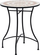 Outsunny Zahradní Stůl Ø60 x H71cm, Voděodolný Patio Stůl z Kovového Materiálu, Exteriérový Jídelní Stůl, Stůl na Piknik, Kulatý Patio Stůl pro Zahrad
