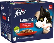 Felix Fantastic Kapsičky pro kočky kuře, hovězí, králík, jehněčí v želé 24 x 85g
