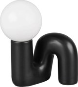 Černá keramická stolní lampa (výška 21,5 cm) Quinn – Reality