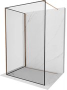 Mexen Kioto sprchová stěna Walk-in 90 x 70 cm, černý rám, růžové zlato - 800-090-212-60-70-070