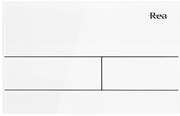 Rea T, ovládací tlačítko k podomítkovým systémům WC K011A-Q, bílé sklo, REA-E0052