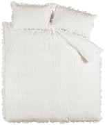 Bílé krepové povlečení na dvoulůžko/prodloužené 230x220 cm Seersucker Frill – Catherine Lansfield