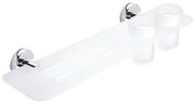 Nimco Unix - Police IXI s frézovanými otvory 50 cm se sklenkami, chrom UN X350-58DW-26