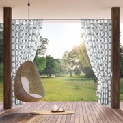 ZAHRADNÍ VODĚODOLNÝ ZÁVĚS NA POUTKÁCH GARDEN 155X200 CM VZOROVANÁ