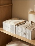 Sinsay - Skládací úložné boxy s pruhy 2 pack - šedá
