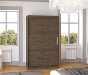Šatní skříň s posuvnými dveřmi Collin - 120 cm Barva: Choco