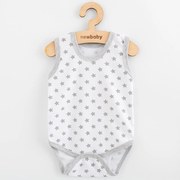 Kojenecké body bez rukávů New Baby Classic II hvězdičky šedé kluk, vel. 80 (9-12m)