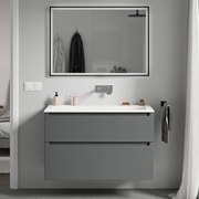 Koupelnová skříňka VIREO 80 cm s umyvadlem z minerálního odlitku CREAM