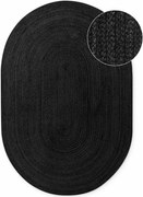 Černý oboustranný/ručně tkaný jutový koberec 160x230 cm Braided – Hanse Home