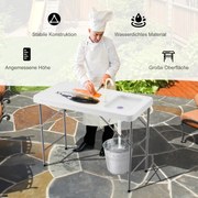 Costway Fish Cleaning Table Více přenosné rybí filé a lovecká stanice s dřezovou