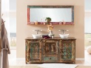 furniture-nabytek.cz - Masivní sada koupelnového nábytku Blue Lagoon z mangového dřeva, lakovaná, barevná