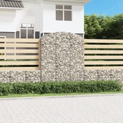 Klenutý gabionový koš 150 x 50 x 180/200 cm pozinkované železo 153459
